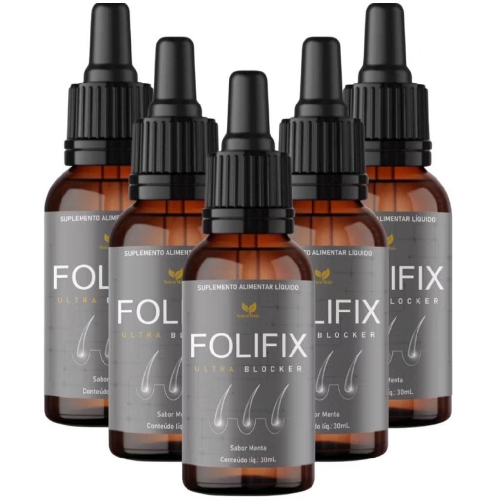 FOLIFIX GOTAS ORIGINAL 100% NATURAL 30ML (05 UNIDADES) | Shopee Brasil