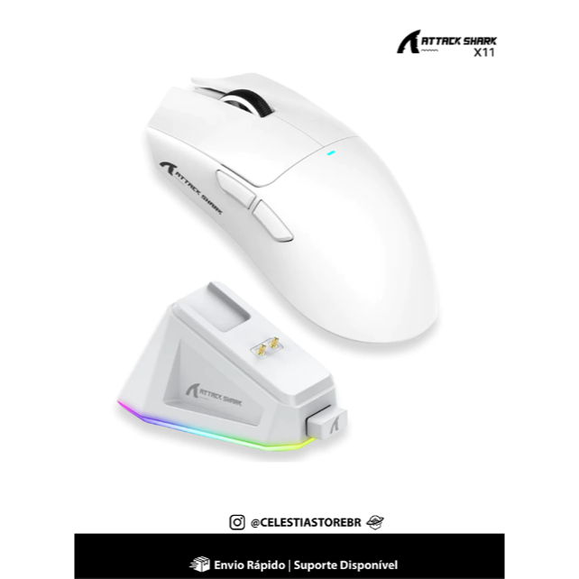MOUSE ATTACK SHARK X11 - SENSOR PAW 3311, 21.000 DPI, RGB, Leve 55g ...