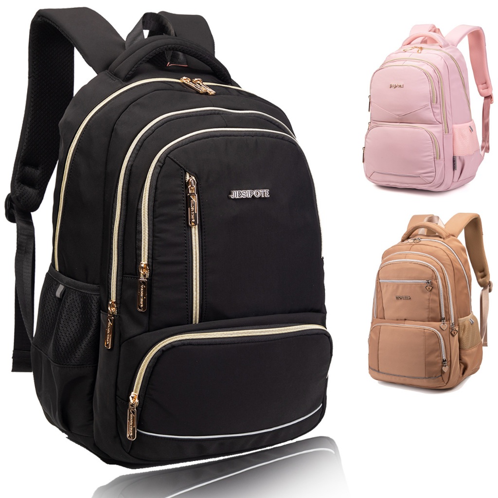 Ladies backpack faculdade escola saco impermeável saco reforçado ...