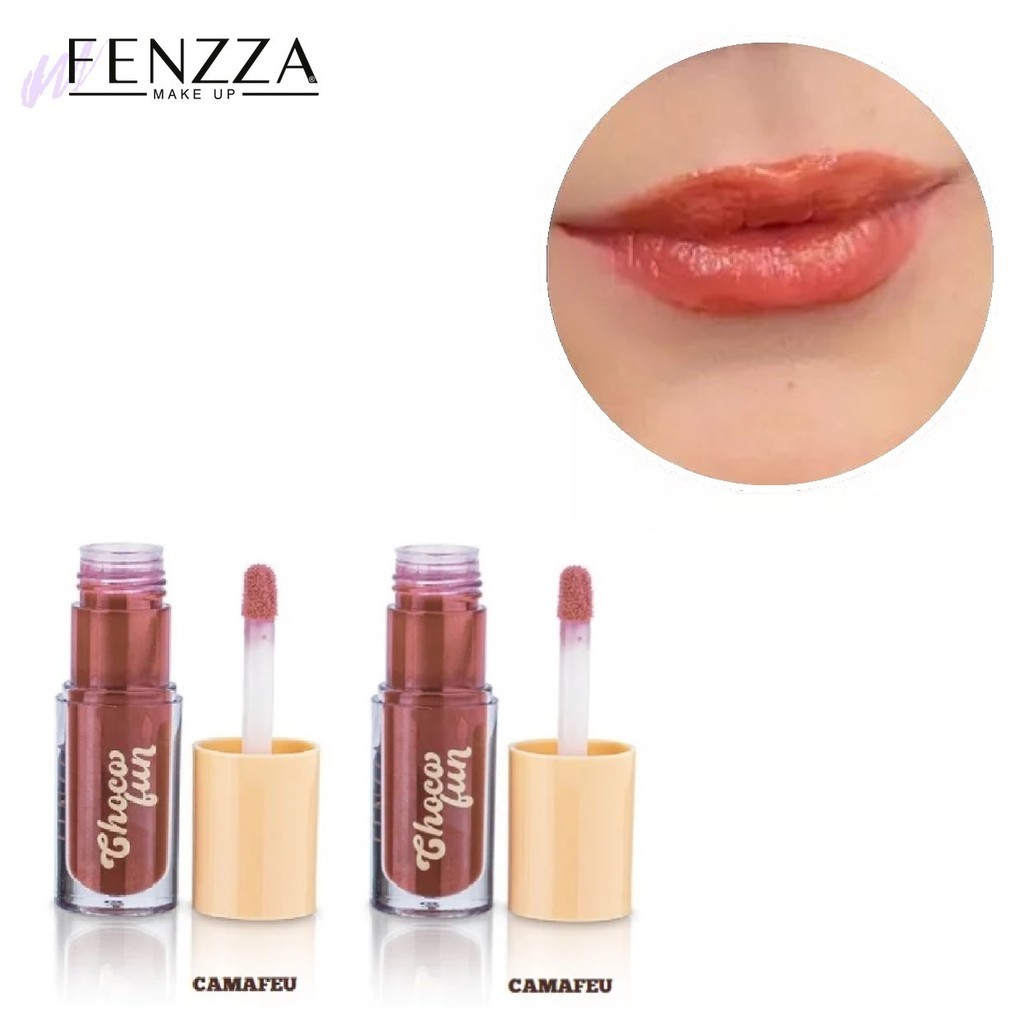 FENZZA LIP TINT CHOCO FUN GLOSS LABIAL GANACHE AU LAIT FLAN FONDUE ...