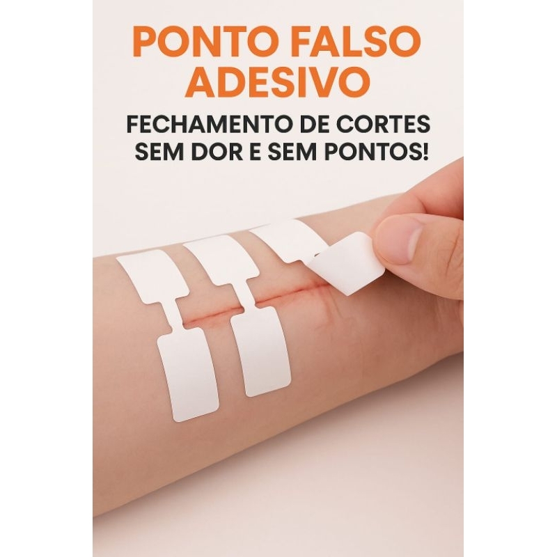 curativo Ponto Falso bandagem Adesivo 10 Unidades Fechamento de Cortes ...