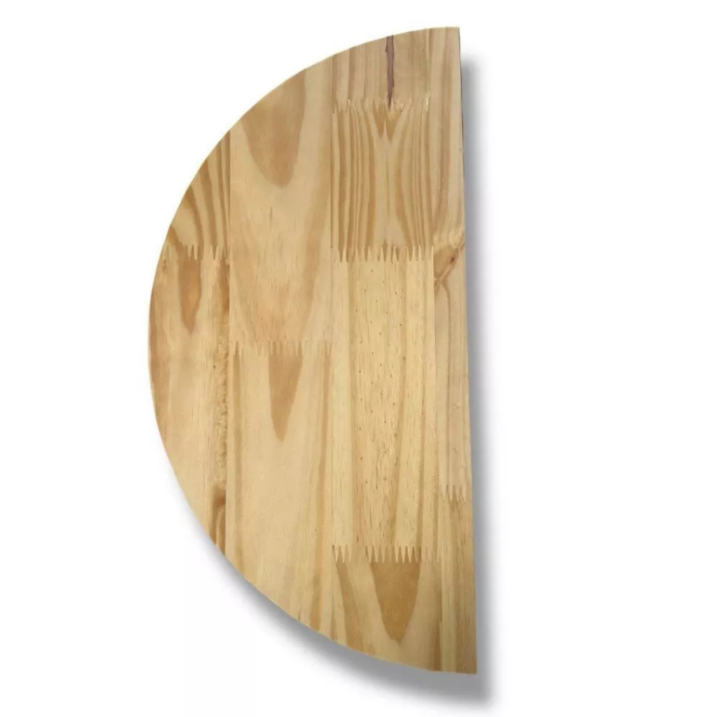 Tampo Madeira Pinus Meia Lua 100x50cm - Mesas Móveis Aparadores ...