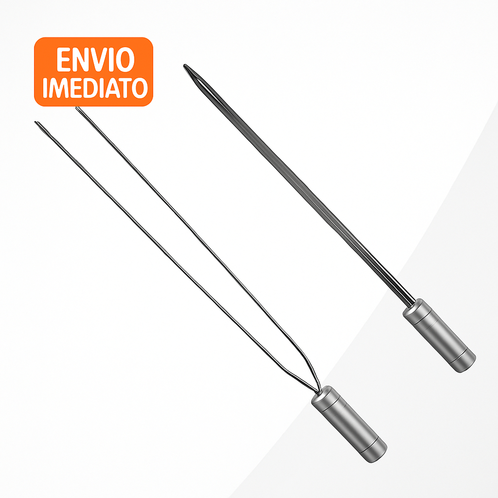 Kit Espeto Churrasco Profissional Reforçado Em Inox Alta Qualidade ...