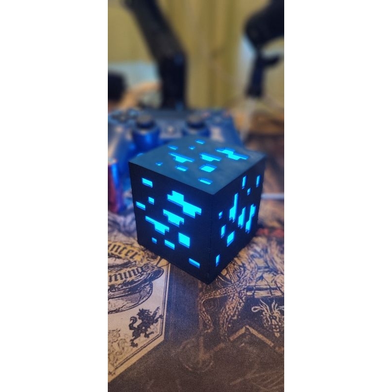 Luminária Minecraft Ardósia com Redstone, Ouro ou Lápis Lazúli | Shopee ...