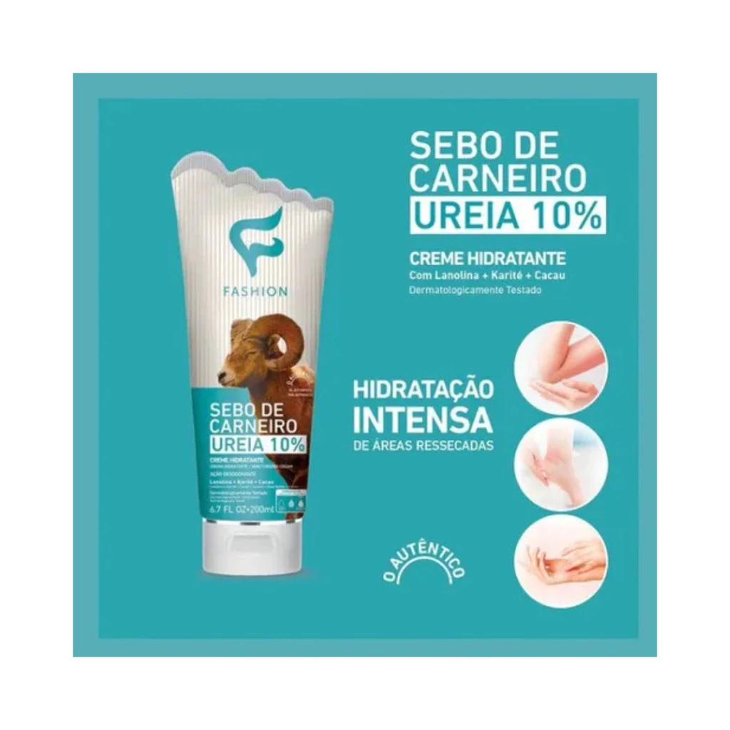Creme Hidratante Sebo De Carneiro Com Ureia 10% ORIGINAL 200ML | Shopee ...