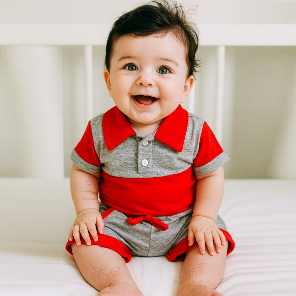 Conjunto Camisa Polo + Bermuda Bebe Menino Recém Nascido Ou Bebe Reborn ...