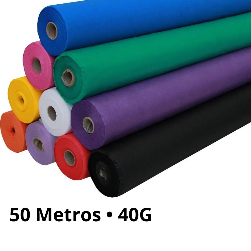 50mts TNT Tecido Enfestado 40gramas Eventos Decorar - *Rolo com 70cm, tecido dobrado* | Shopee ...