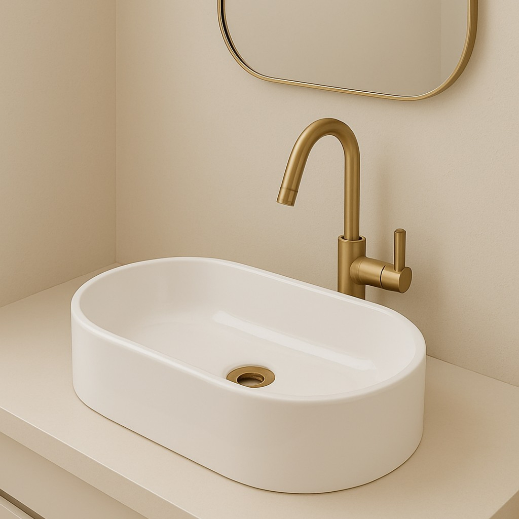 Cuba Pia Sobrepor Para Banheiro Lavabo Lavatório Oval Branca Mármore ...