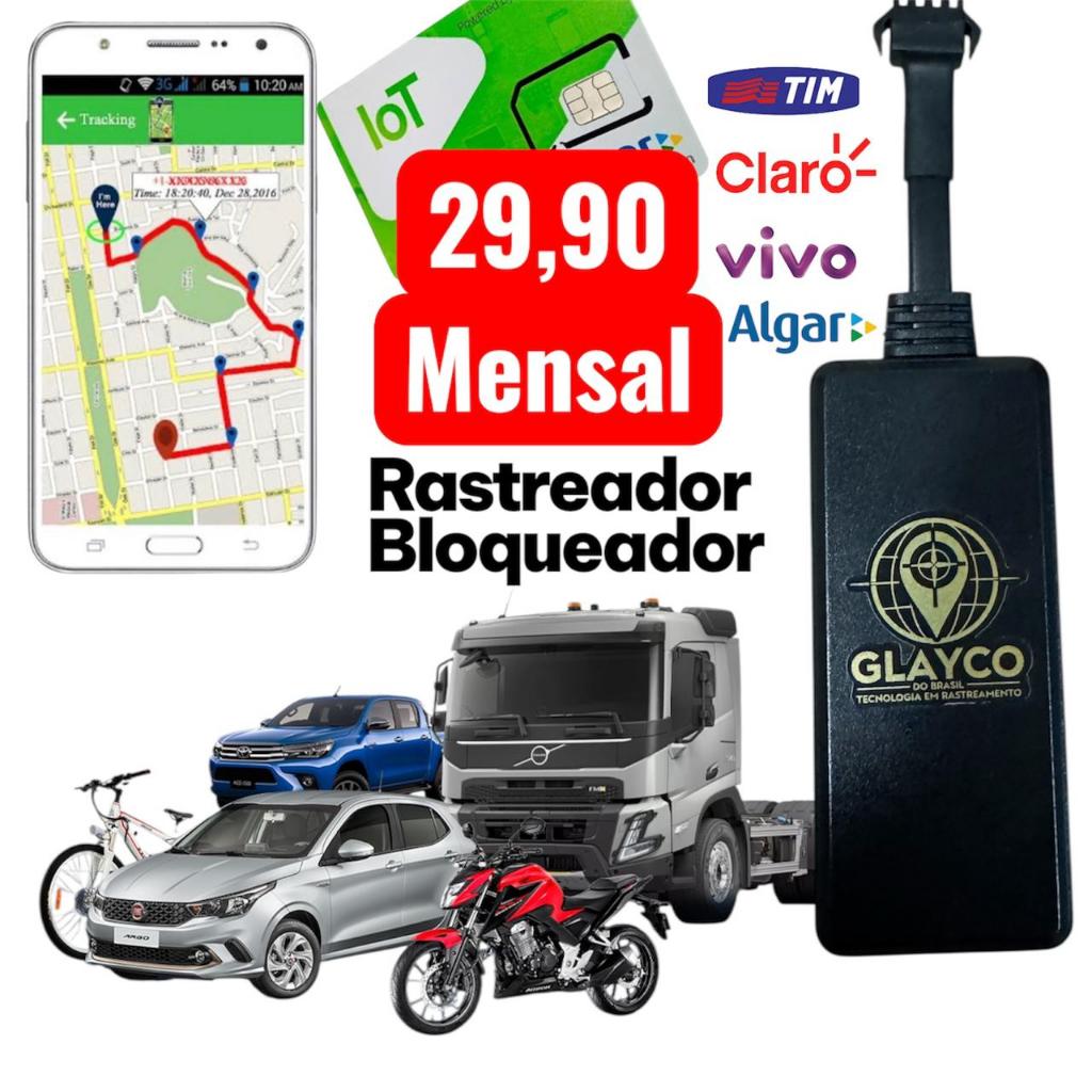 rastreador gps 4g com aplicativo chip e bloqueio para carro moto caminhão barco | Shopee Brasil
