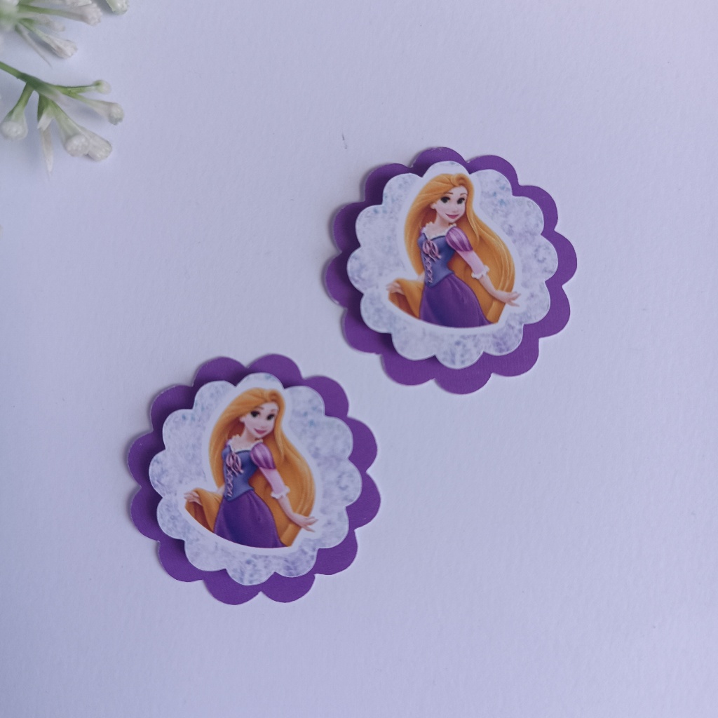 Apliques Tag Escalope 3d PRINCESA RAPUNZEL - Festa Menina Rapunzel ...