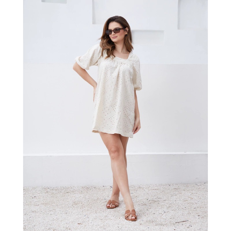 Vestido Anna decote reto | Shopee Brasil