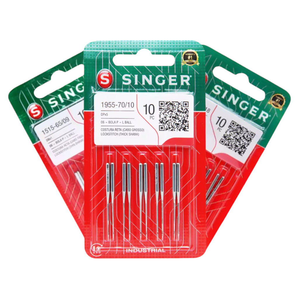 Agulha Singer Cabo Grosso Dpx5 1955 Para Máquina Reta Industrial Pé Grosso 01 Pacote - 10 ...