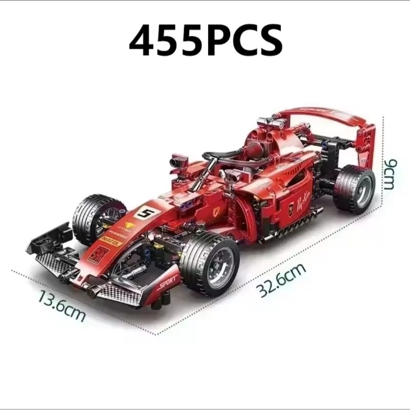 Blocos de Montar Ferrari F1 Vermelha – 455 Peças (tipo Lego) com ...