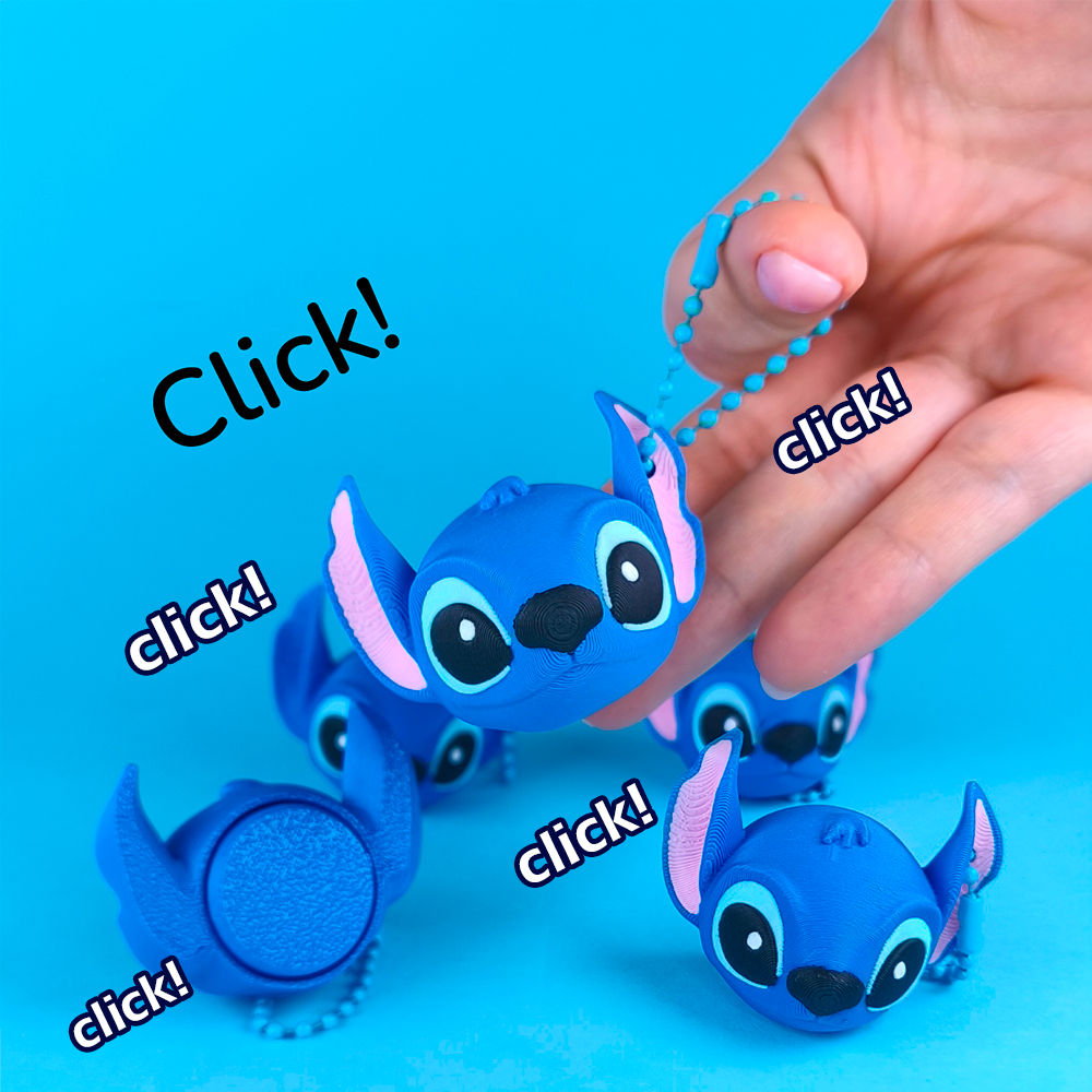 Chaveiro Stitch Fidget Switch Toy Clicker Anti Stress Click Stich ...