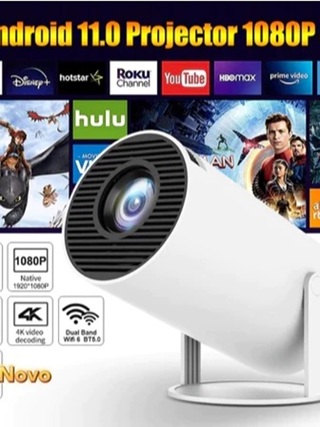 Projetor 4K HD 150 Polegadas Celular, Tv B0x, Xbox, PS, Pc, Wifi HY300 ...