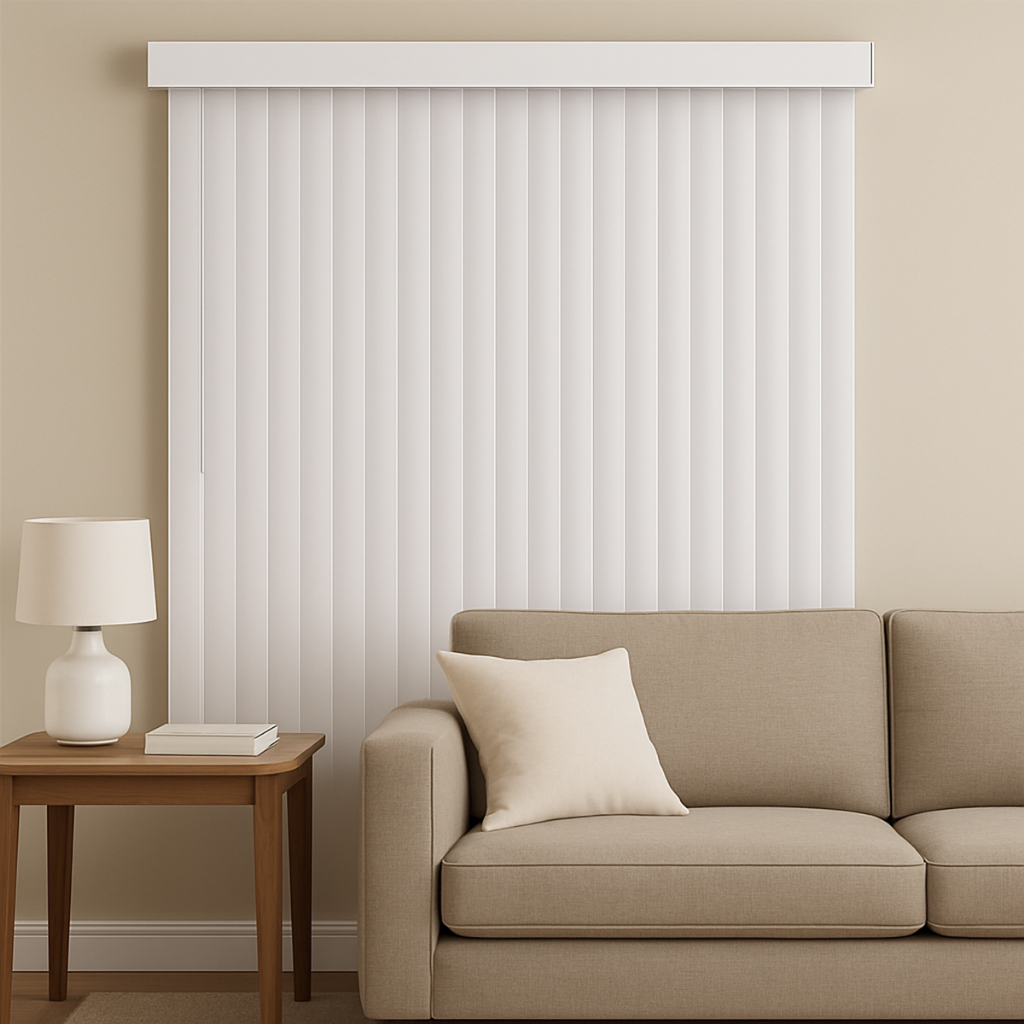 Persiana Cortina Vertical Pvc Com Bandô para Janelas de 60x60cm Sala ...
