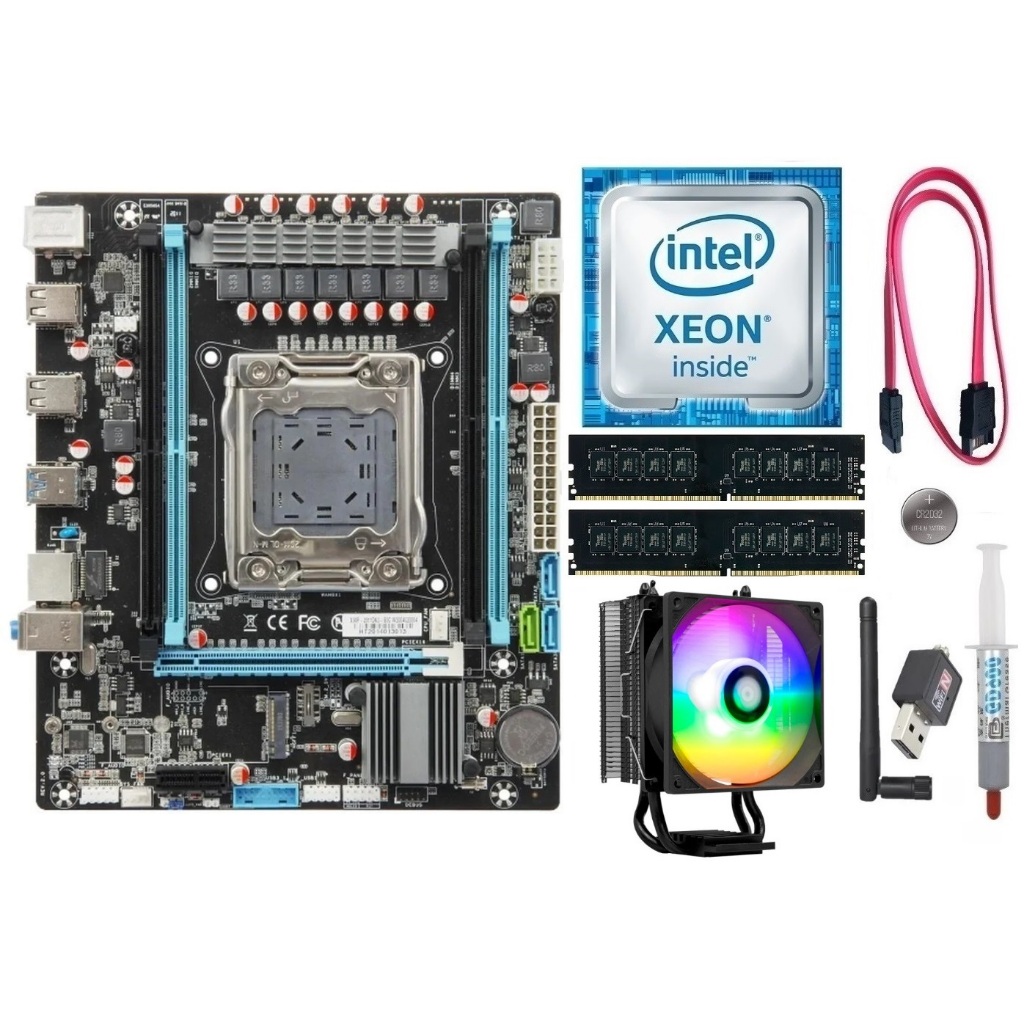 Kit Gamer X99 Xeon E5 2670v3/ 8GB-16GB-32GB DDR4/ Cooler/ Wi-fi ...