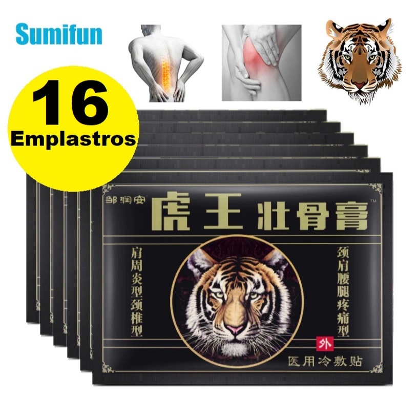 16 Salonpas Emplastro Tigre Black Alívio das Dores Musculares, Ombro ...