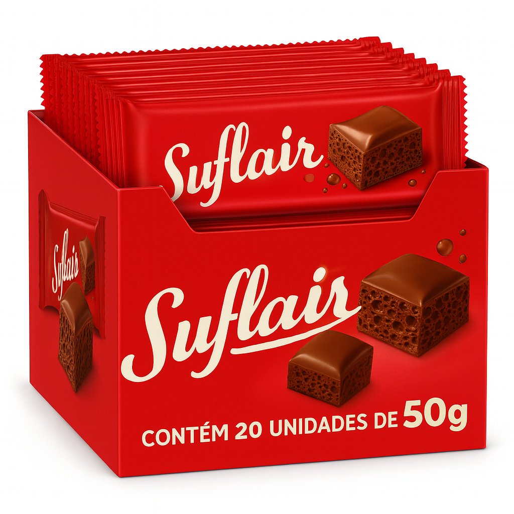 Kit 20 Chocolate ao Leite Suflair Nestlê de 50g - ORIGINAL | Shopee Brasil