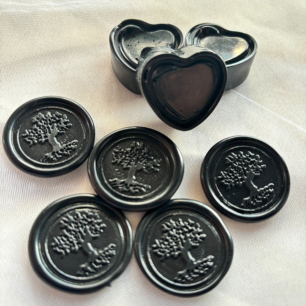 Kit 10 Lacre de cera para convites de casamento cor preto. Elegante e ...