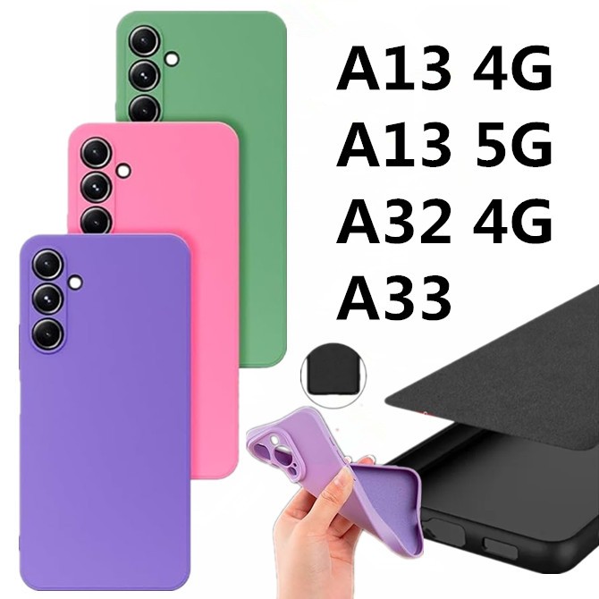 Capa case Aveludado Soft TPU Liquid Silicone Compativel Samsung Galaxy A13 /A32(4G)/A33 | Shopee ...