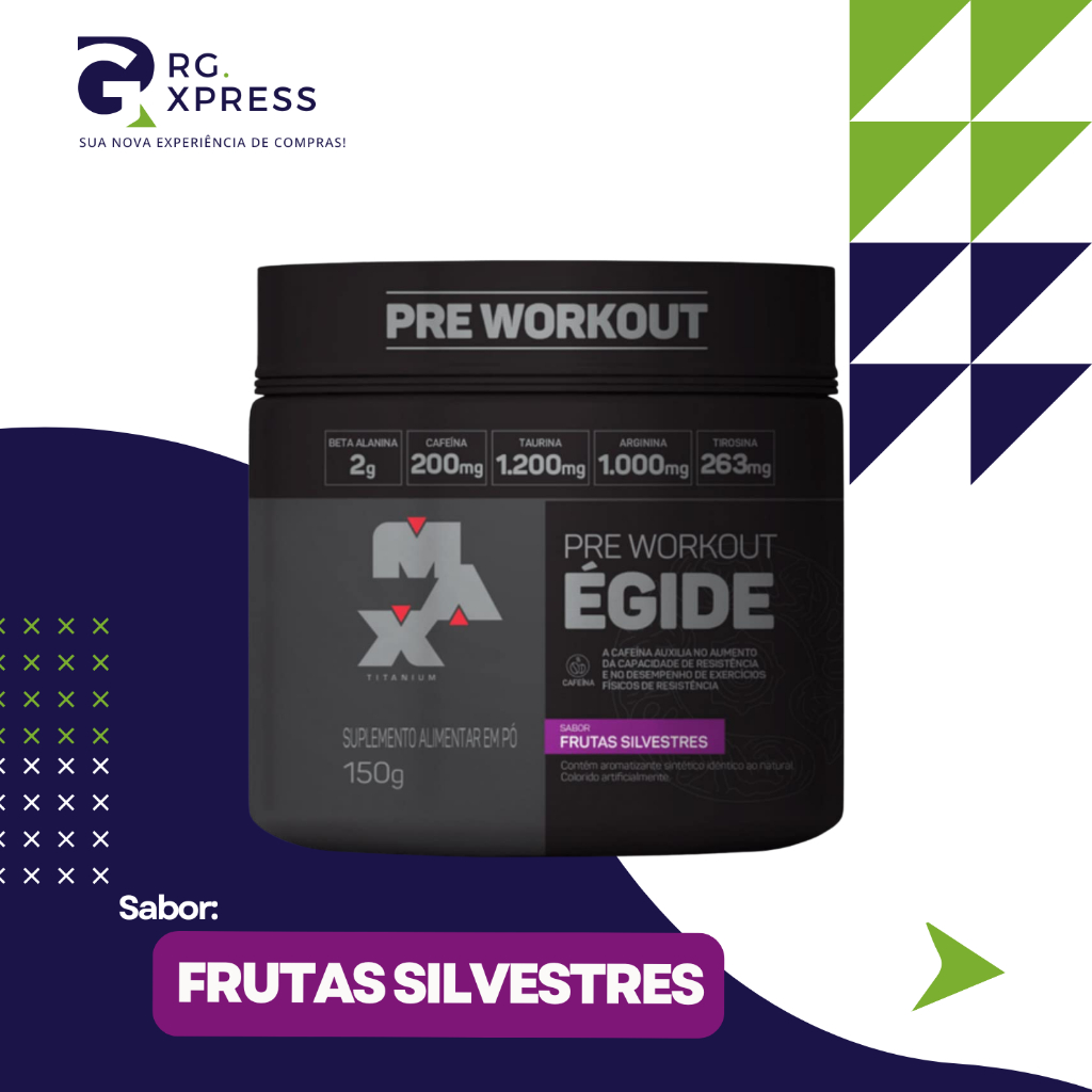 Max Titanium Pré-Treino Égide – 150g | Energia, Foco e Desempenho ...