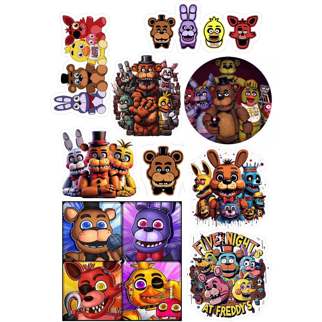 Patch Aplique FNAF - termocolante em sublimação ( estampado) | Shopee ...