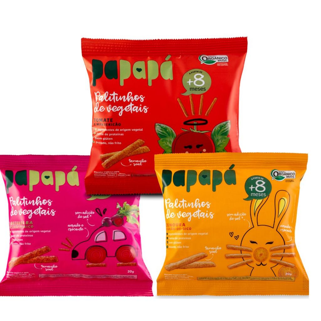 Salgadinho Palitinhos De Vegetais Papapá | Snack Bebê Natural, Sem ...