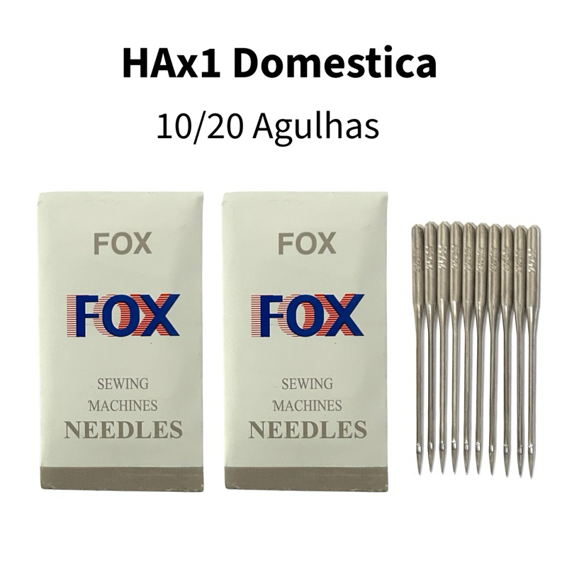 10/20 Agulhas Domestica HAx1 9/11/12/14/16 Para Máquina De Costura ...