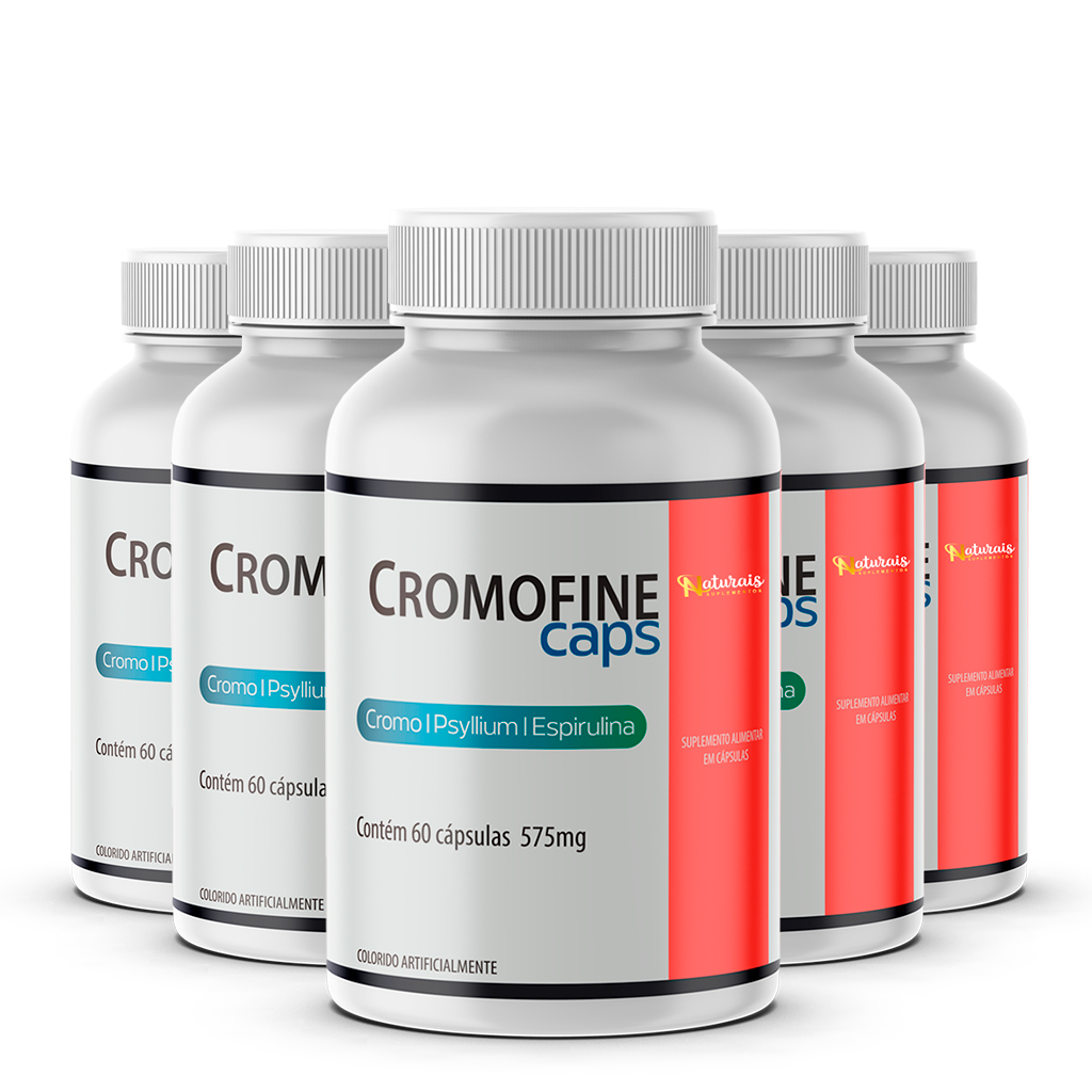 5x Cromofine Caps Original 60 Cápsulas - Fonte de Cromo - Loja Oficial ...