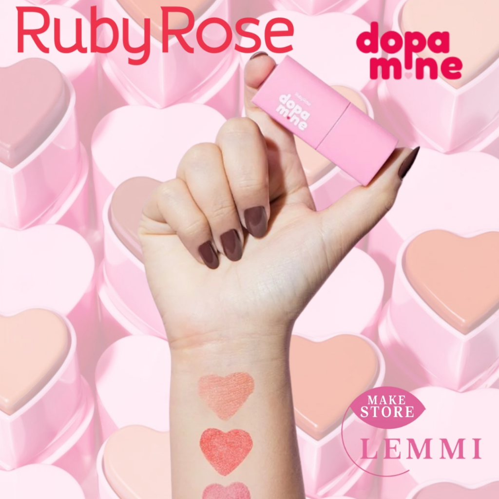 Blush Stick Lovely Dopamine Ruby Rose | Shopee Brasil