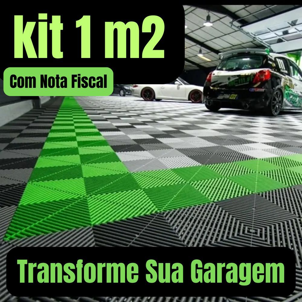 Piso Modular Plástico Automotivo Estrado - Kit 1m² (11 Placas) Multiuso ...