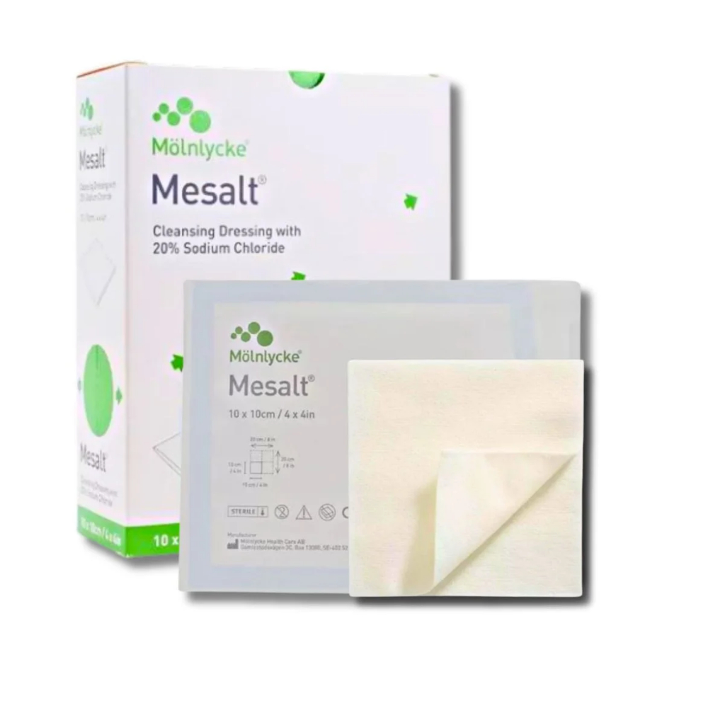Mesalt 10×10cm Molnlycke – Curativo com Cloreto de Sódio | 1unidade ...