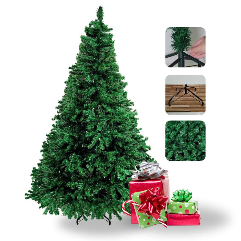 Árvore de Natal Luxo 210cm com 1420 Galhos e Base de Ferro – Grande ...