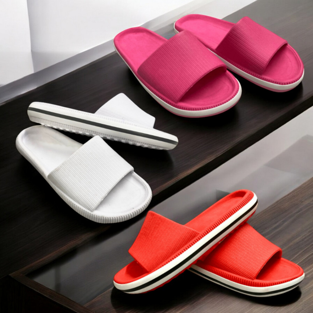 Papete Moda Unissex Chinelo Slide Super Leve Com Listras Leveza Maciez ...
