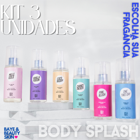 Kit 3 Body Splash 150ml | Fixação Prolongada | Escolha Suas Fragrâncias ...