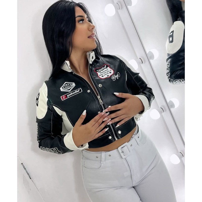 Jaqueta couro muts muts feminina estilo motoqueira tendência | Shopee ...