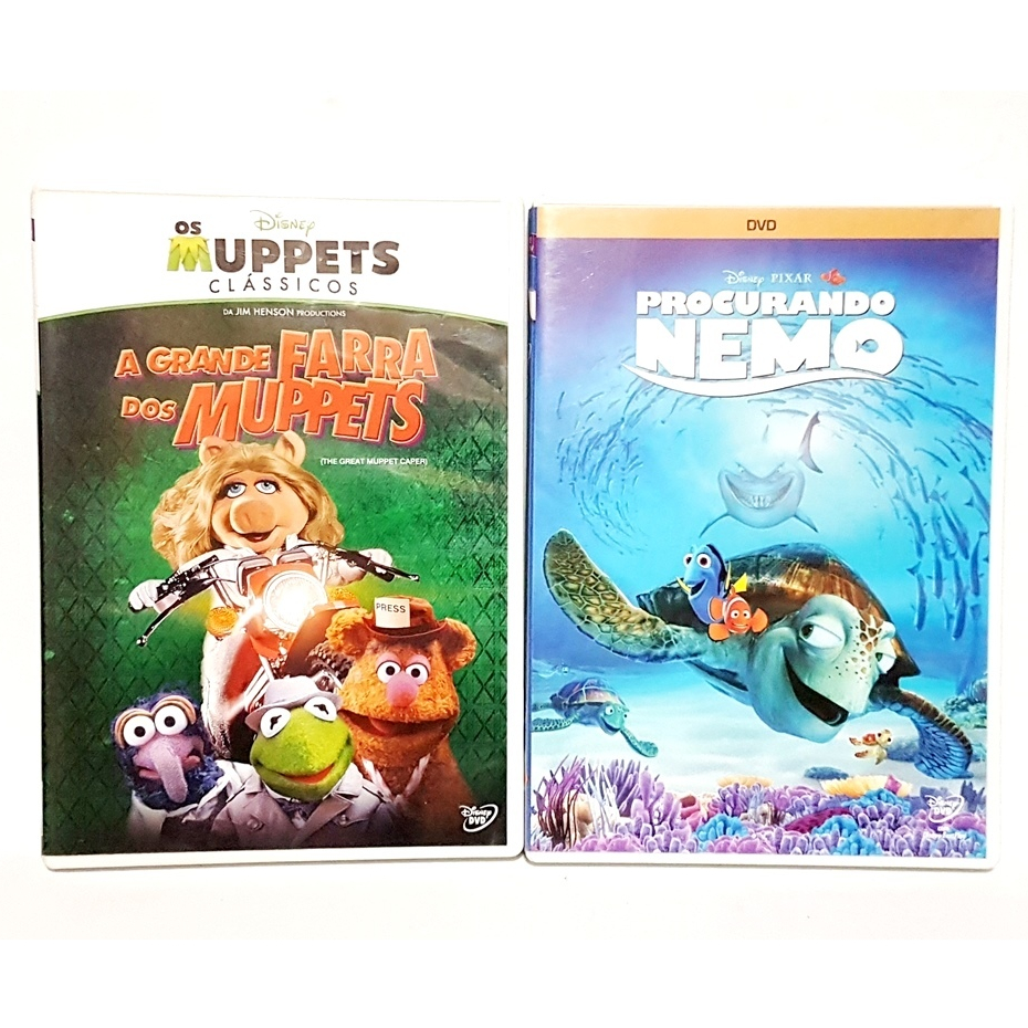 MUPPETS + PROCURANDO NEMO KIT 2 DVDS ORIGINAIS DISNEY USADO | Shopee Brasil