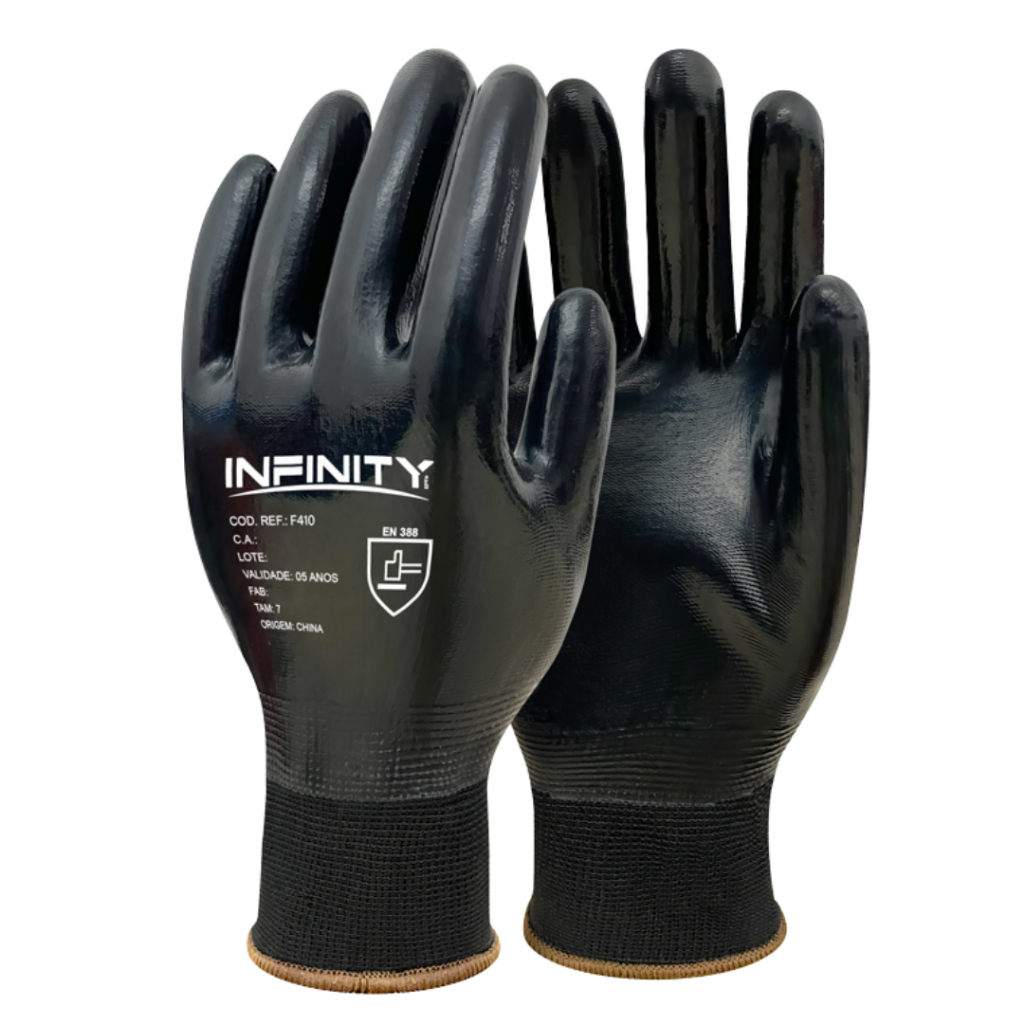 Luva Nitri Black CA49354 Infinity | Shopee Brasil