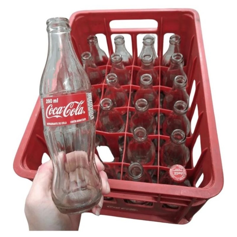 Caixa Coca cola engradado completo 24 garrafas ks 290 ml de vidro sem ...