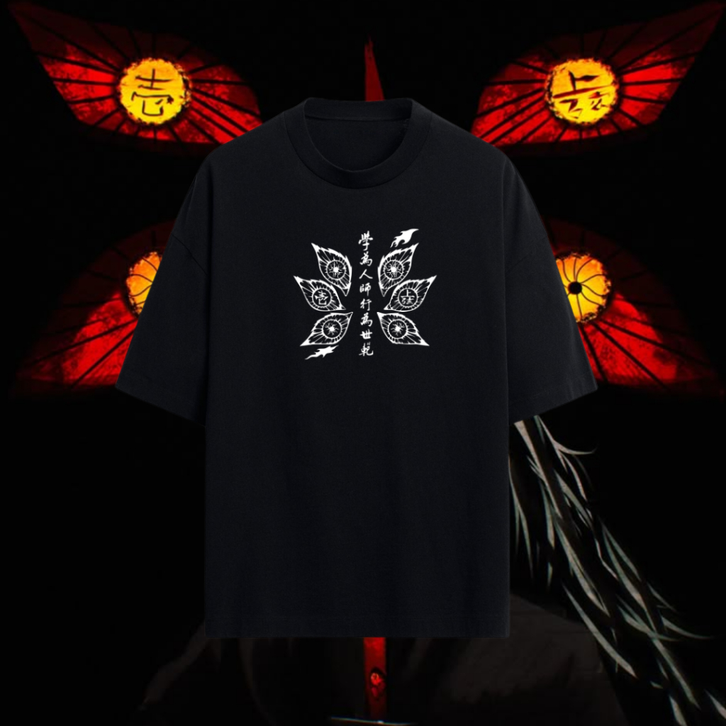 camiseta streetwear anime Kokushibo Hashira Moon Demon Slayer Eyes ...
