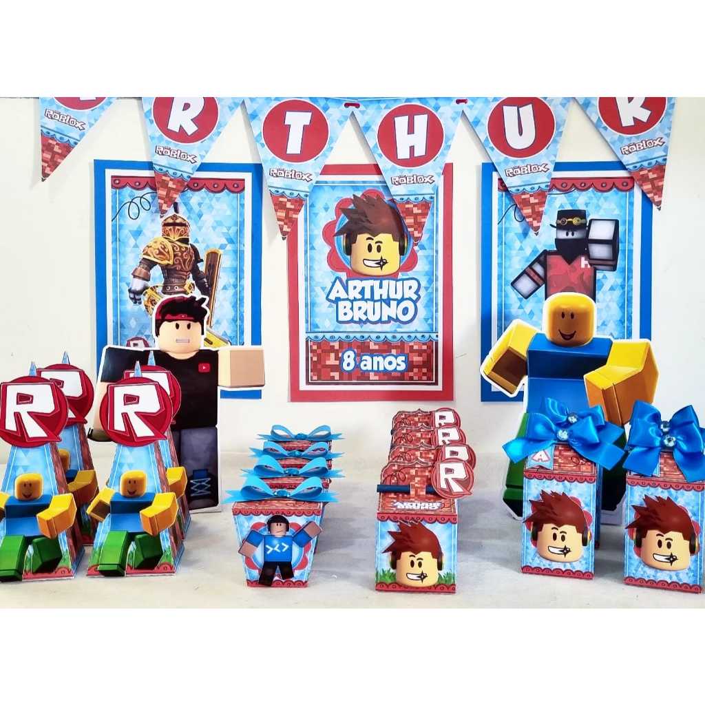 Kit Completo 20 Caixas Tema Roblox | Shopee Brasil