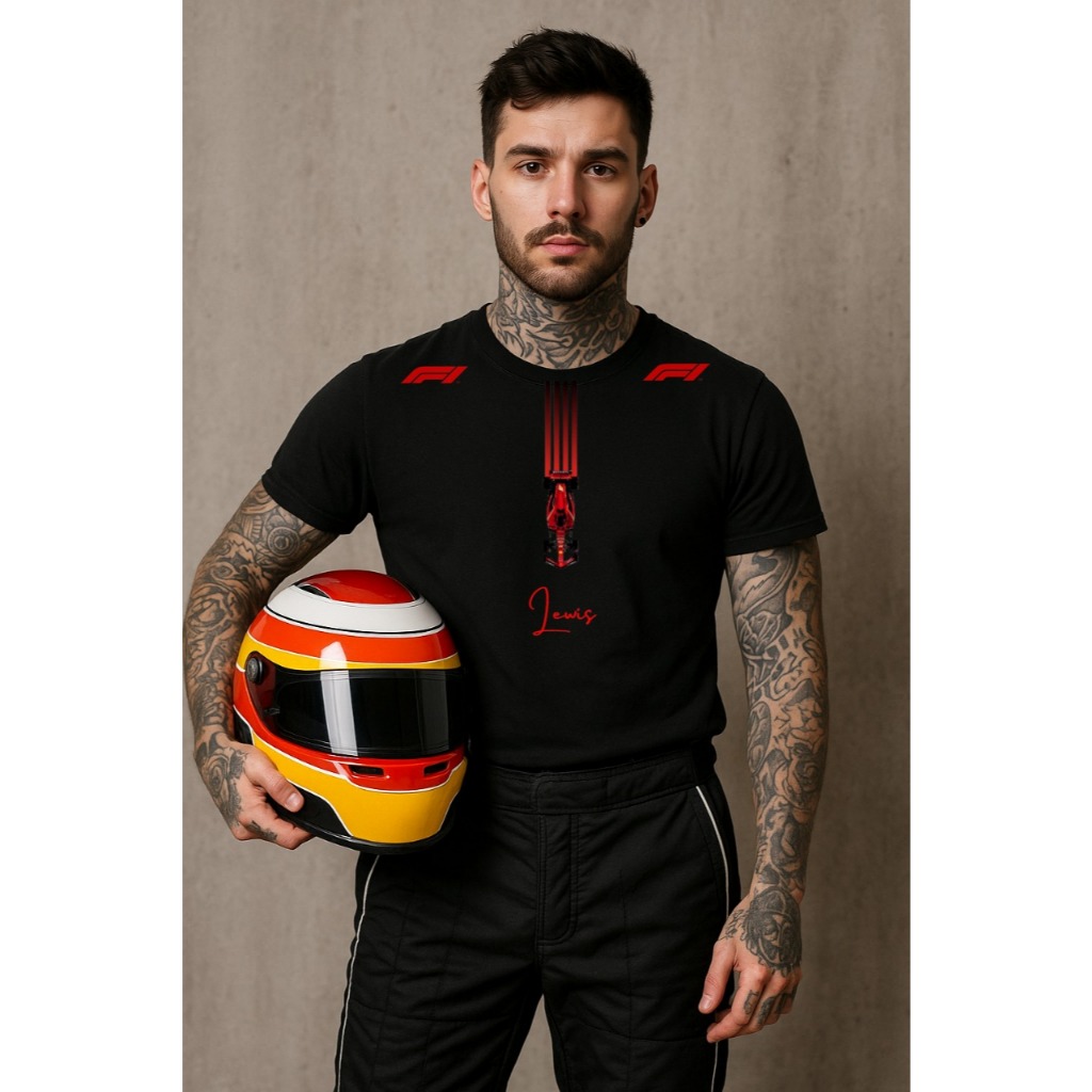 Camiseta Blusa Estampada Personalizada Corrida F1 Lewis Hamilton Norris ...