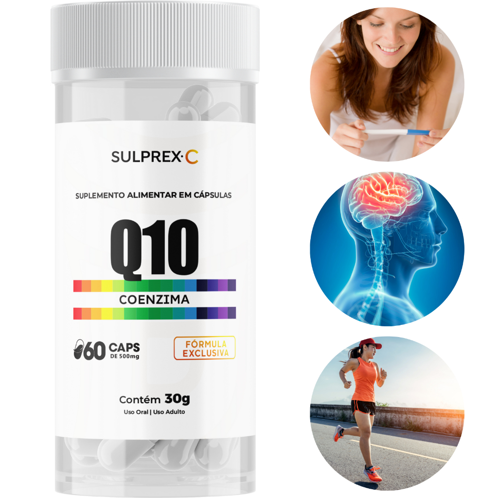 Coenzima Q10 Original 100mg Pura 60 Cápsulas Suplemento Alimentar ...