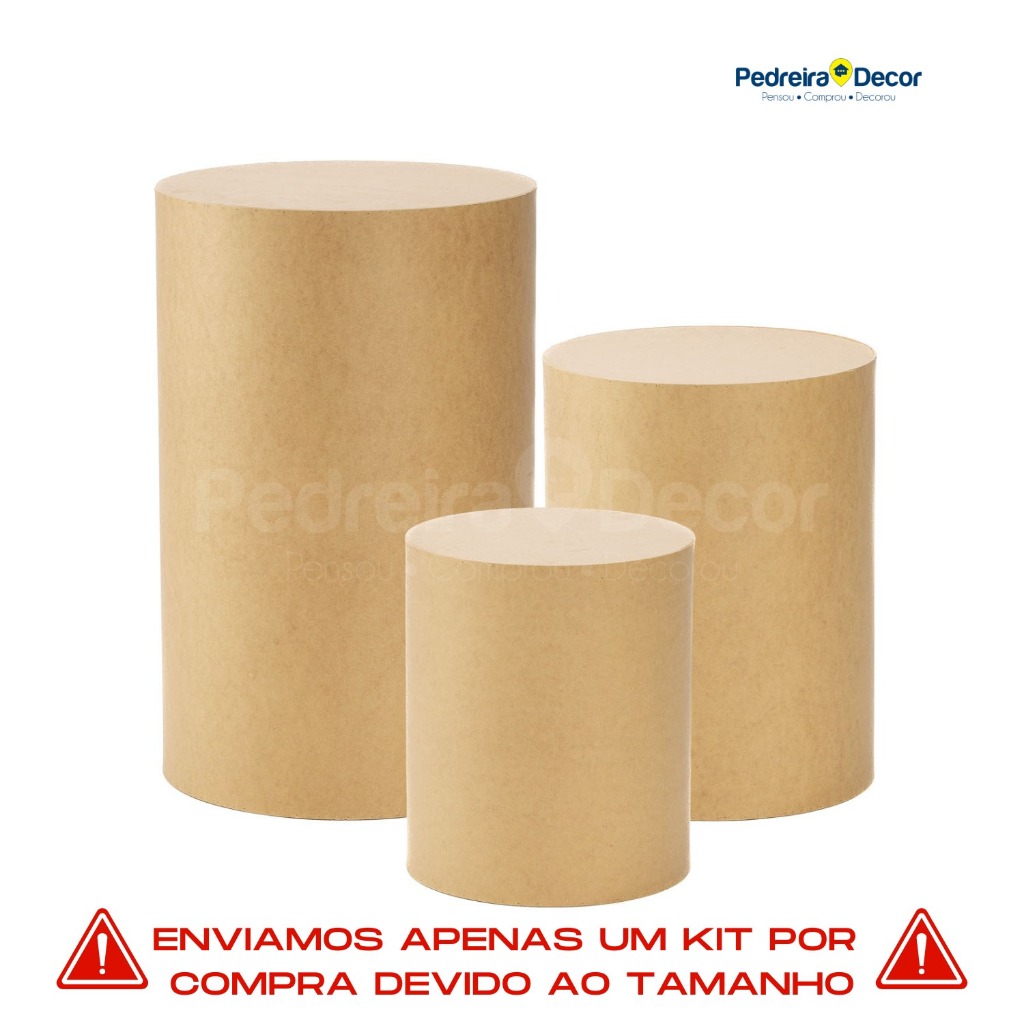 KIT CILINDROS EM MDF LANÇAMENTO PROMOÇÃO PEGUE E MONTE RESISTENTE ...