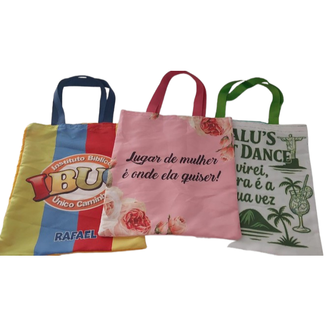 Kit Sacolas Personalizadas Bolsa Ecobag | Shopee Brasil