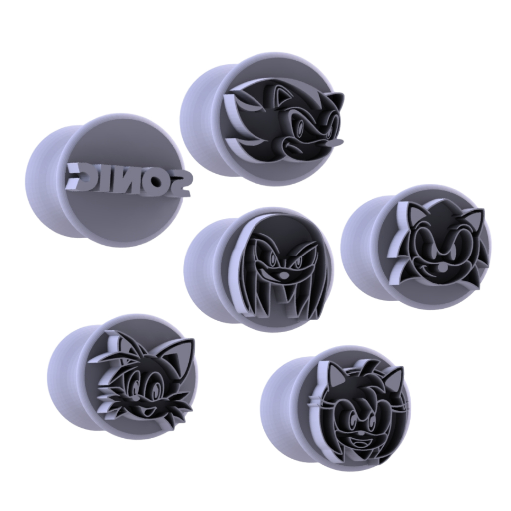 Kit Carimbo para Docinhos e Brigadeiro Sonic - Modelo 2 - 6 unidades ...