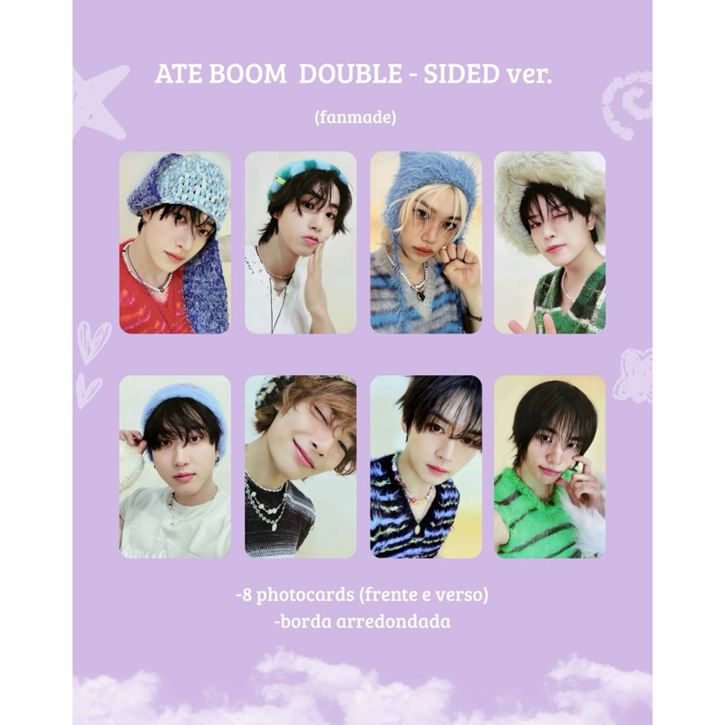 Photocard fanmade Stray Kids (ATE BOOM DOUBLE - sided ver) | Shopee Brasil