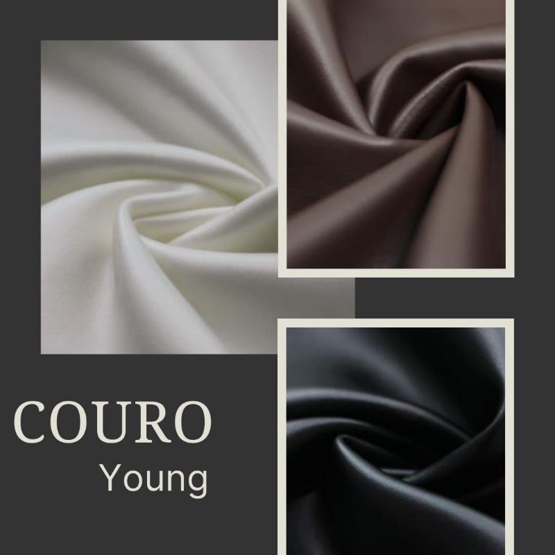 Tecido Couro Young Couro Montaria Sintético - 1,00 mt de Comprimento X ...