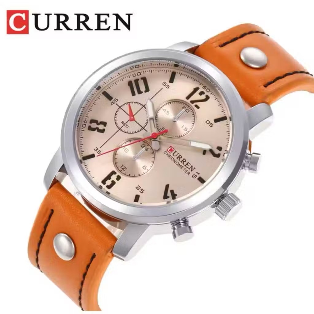 Relógio Masculino Curren 8192 Pulseira Couro Quartz Casual à Prova d ...